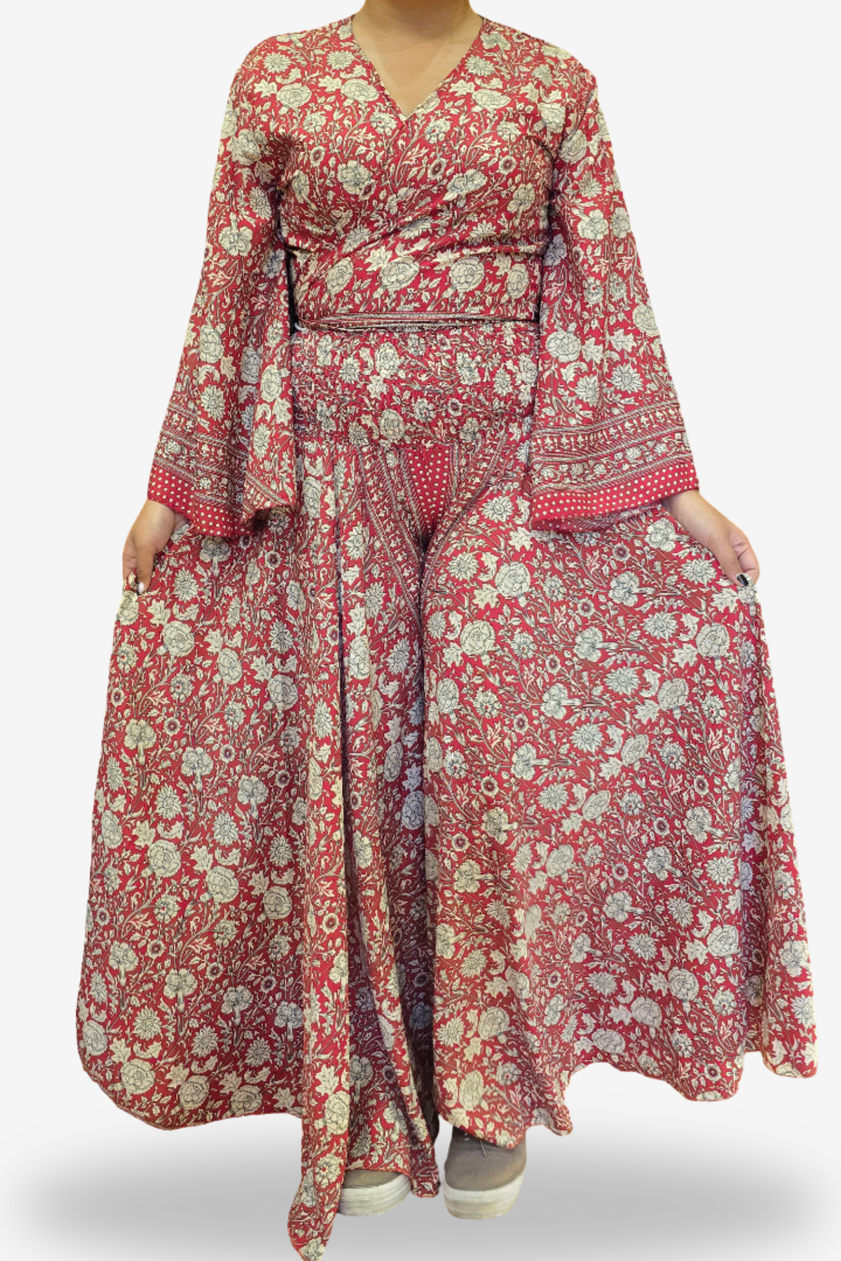 Old Red Tropical Top & Bottom Set – BAE - Before Anything Else